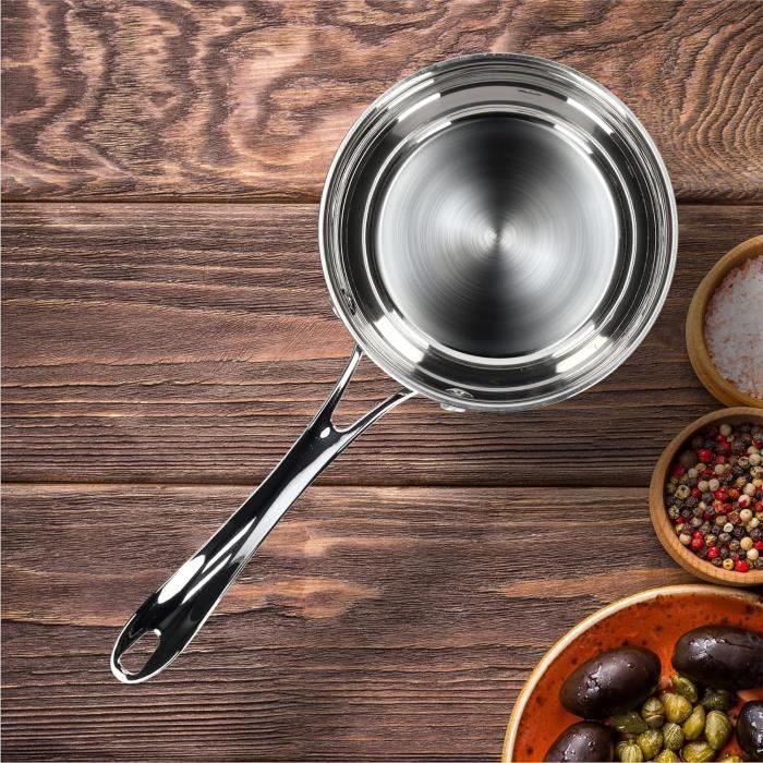 Casserole De 1 L, En Acier Robuste, Marmite À Lait Avec Manche Long Et ...