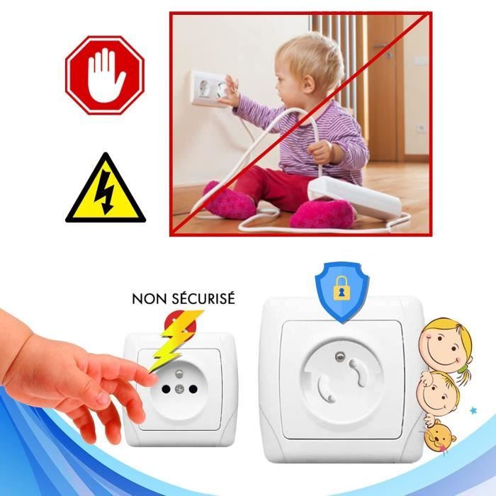 Cache Prise Bébé Français - AUDBURN - Universel - Sécurité Enfant ...