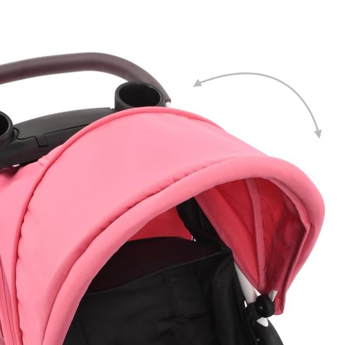 Garnaco Poussette bébé à 3 roues Rose et noir 85433 - Cdiscount ...