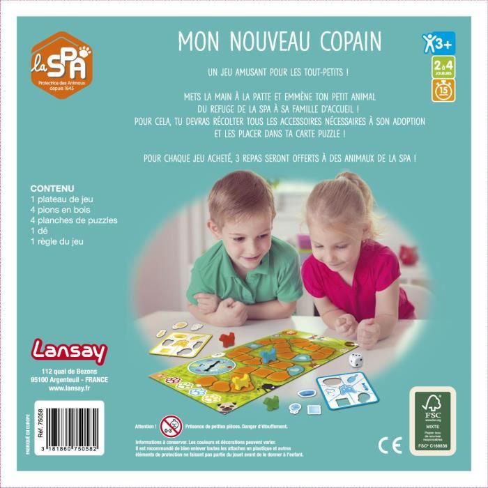 Jeux Lansay - SPA - Mon Nouveau Copain - Jeu de société - Dès 3 ans ...