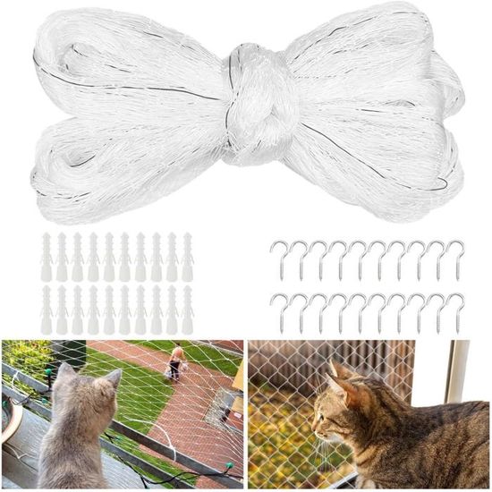 YSFMODE-Filet Pour Chat,4 × 3M Filet Chat Fenetre,Filet Chat Balcon ...