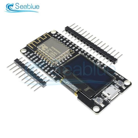 Module WIFI sans fil pour Wemos NodeMCU ESP8266, écran OLED ESP 12F pouces, carte de ...