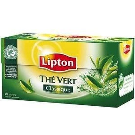 LIPTON Thé Vert Classique 25 Sachets (x1) - Cdiscount Au quotidien
