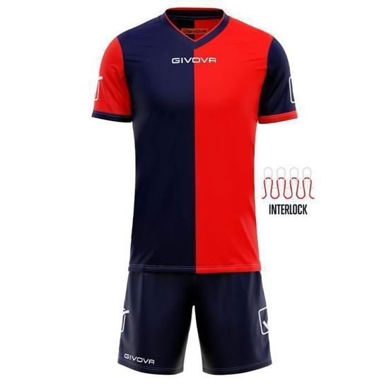 Ensemble maillot et short Givova Combo - navy blue/red - S - Cdiscount ...