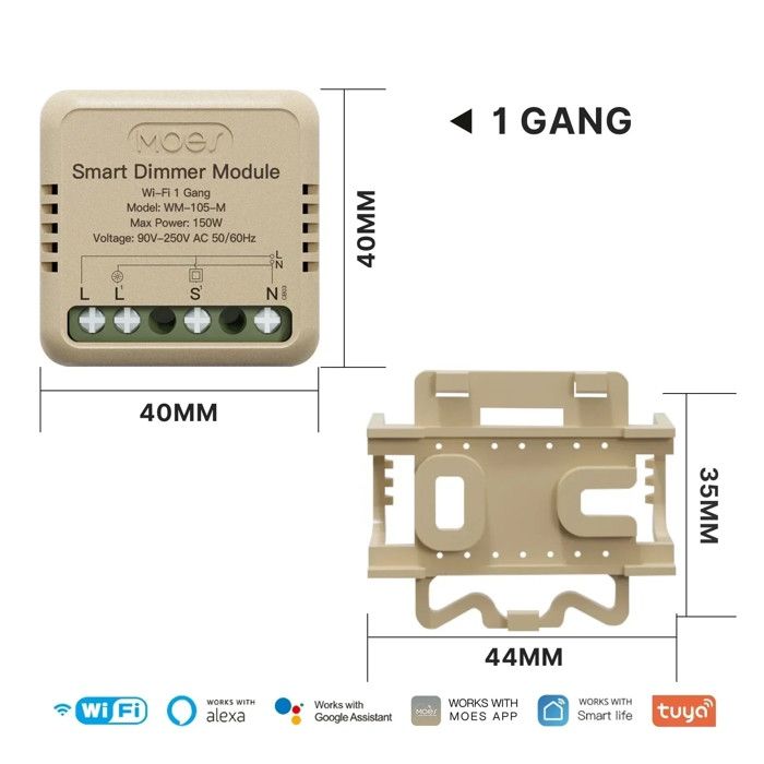 MOES-Mini Tuya WiFi Smart Switch,Zigbee,Gradateur Tech,DIY Light Switch ...