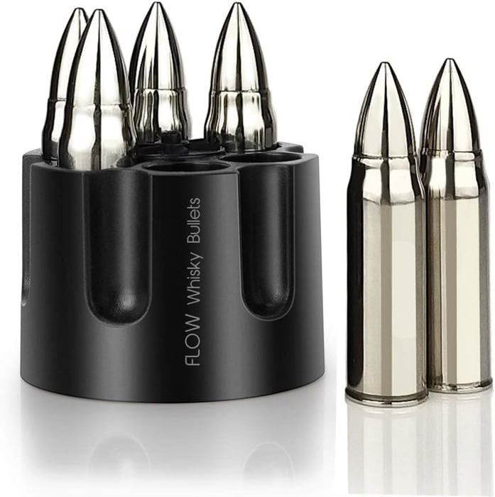 Flow XL Whisky Bullets with Revolver Ammo Storage Holder, Reusable ...