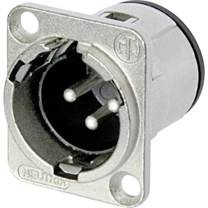 XLR embase mâle - NEUTRIK - NC3MD-V - 3 pôles - Contacts dorés ...