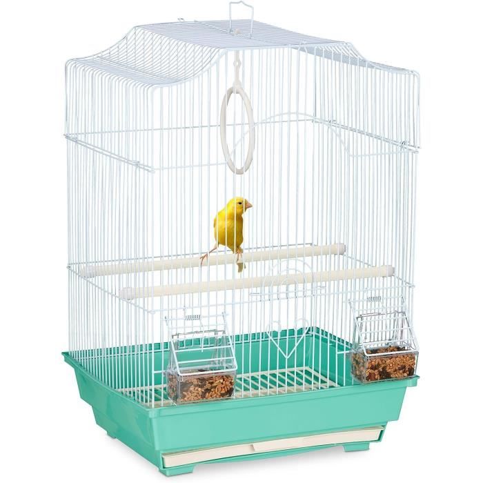 Cage À Oiseaux, Métal, Pour Petits Canaris, Perchoirs & Mangeoires, Hlp ...