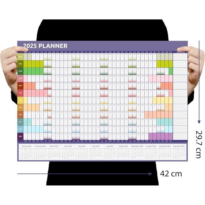 Calendrier annuel mural 2021-2022 A2 - Calendrier académique à domicile ...