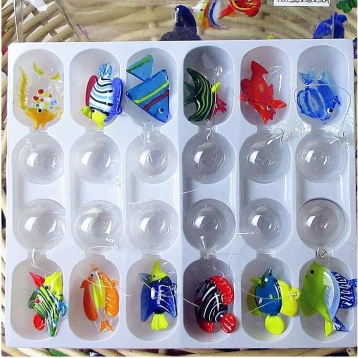 Poissons en Verre Flottant - Aquarium Mini Poisson Figurine - Main en ...