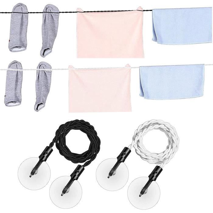 2 Pièces Corde À Linge Rétractable, 2,8 M Corde À Linge De Voyage avec ...