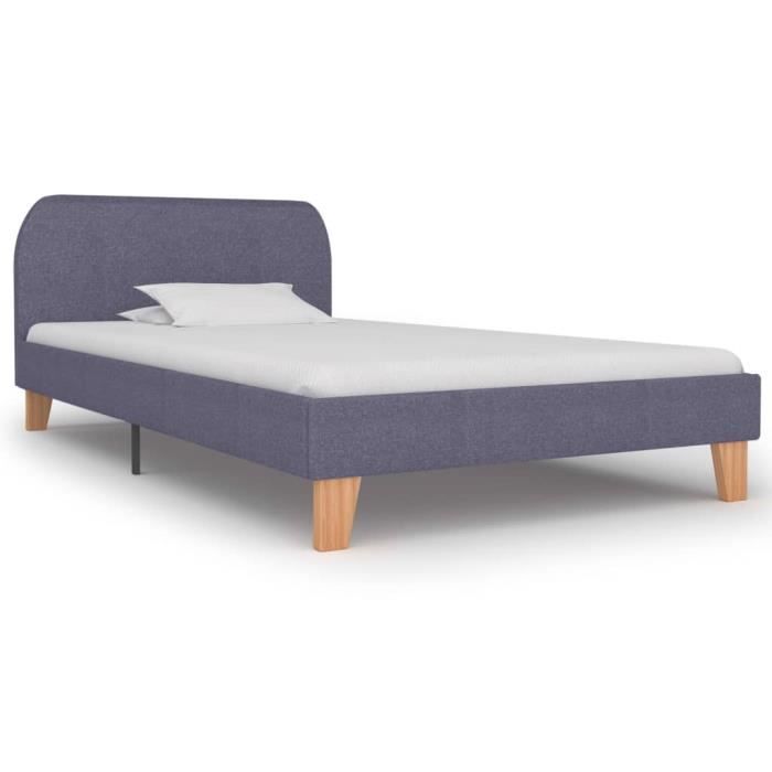 (ONSALE)Bon Sommeil• Luxus - Lit Grand Adulte - Cadre de lit Gris clair ...