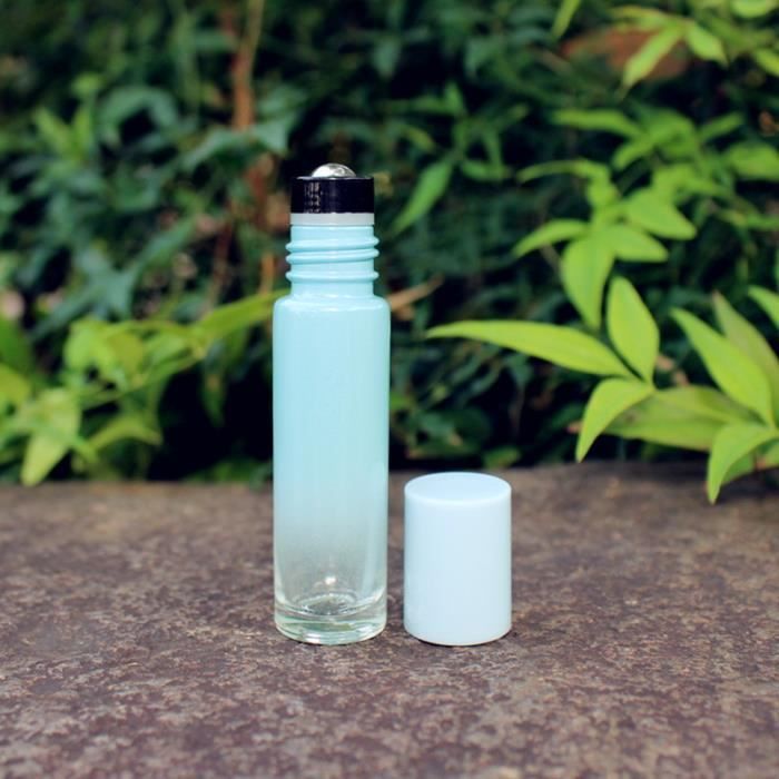 Bouteille,Bouteilles de parfum en verre épais coloré, rouleau vide ...