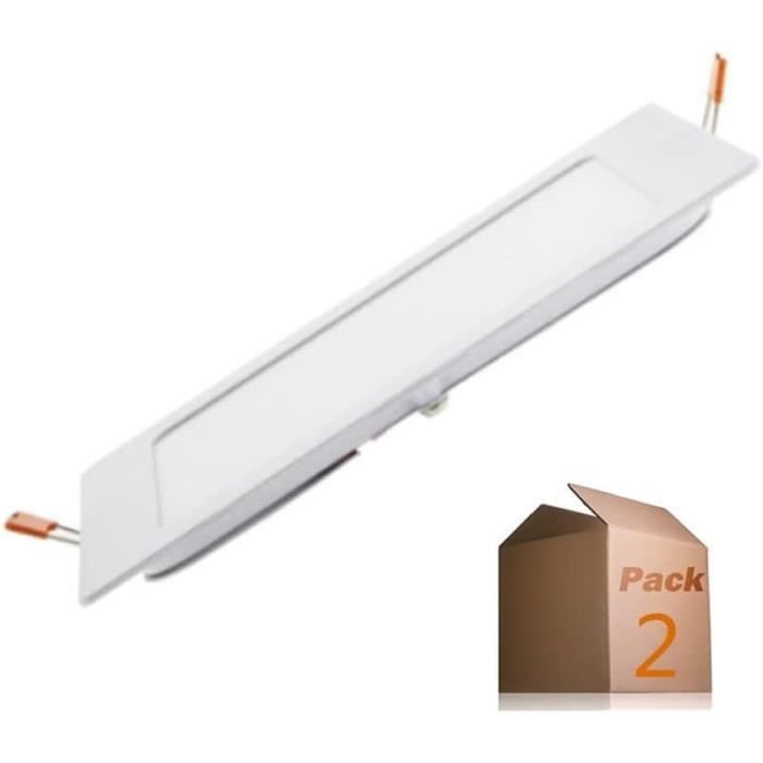 Plaque Led Carrée 220X220 Mm 20W Panneau Superslim (Pack 2) Encastré ...