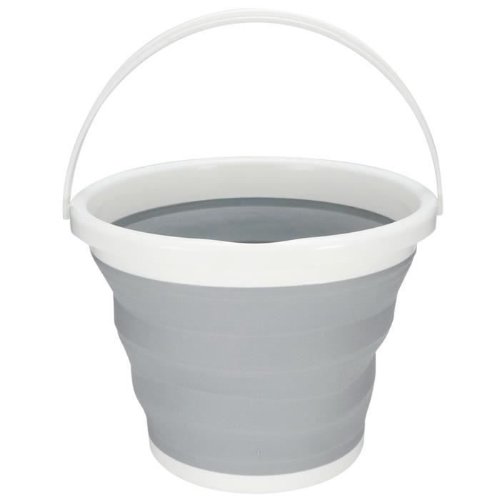 Duokon seau pliant 10L seau pliable Portable conteneur d'eau pliable en ...