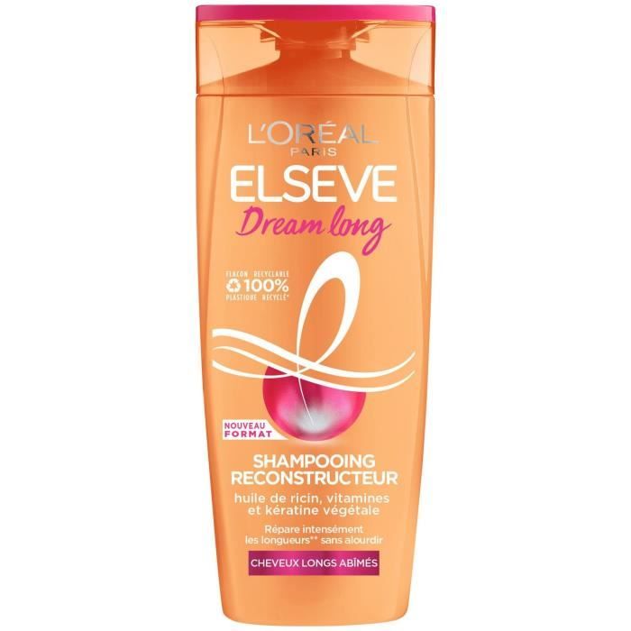 LOT DE 4 - ELSEVE - Dream Long Shampooing Reconstructeur Cheveux Longs ...