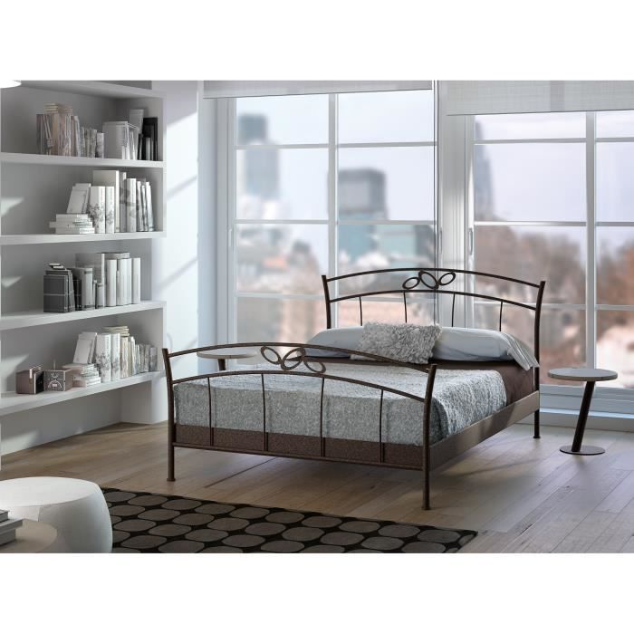 Lit Ludo - RESISTUB - 140x190 - Brun - Métal - Contemporain - Design ...