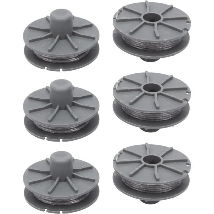 5307-20 Bobine de fil de rechange 6 Pièces pour Gardena Coupe-bordure - Diamètre : 1,6 mm - 6,1 ...