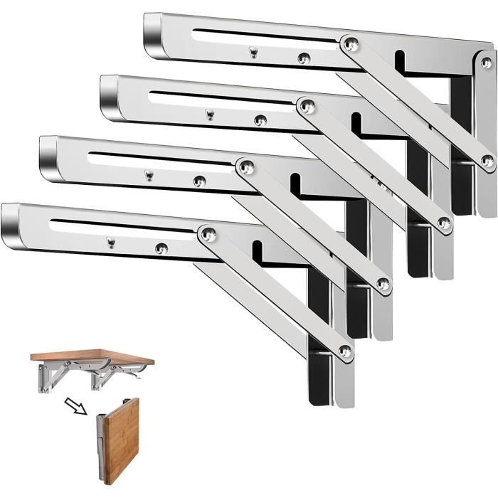 RICHDMI Equerre Pliable 250mm, 4 Pièces Support Console Pliable ...