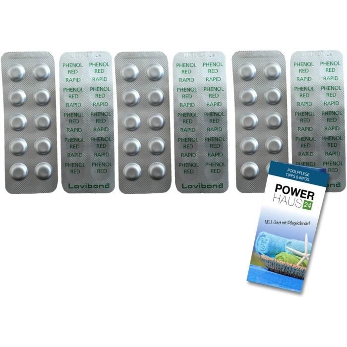 Lovibond 60 pastilles phenol Rouge pour wassertester (Rapid ...