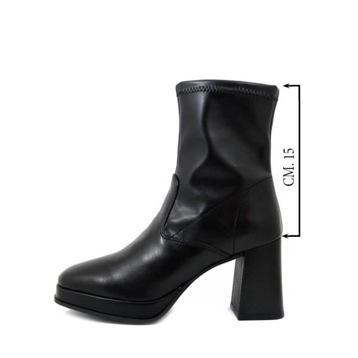 Bottines Femme Tamaris en Faux Cuir Souple Noir Extensible avec ...