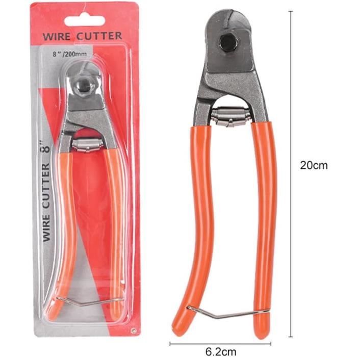 Coupe Cable, 200Mm Pince Coupe Cable Haute Dureté Pour Câble Cuivre ...