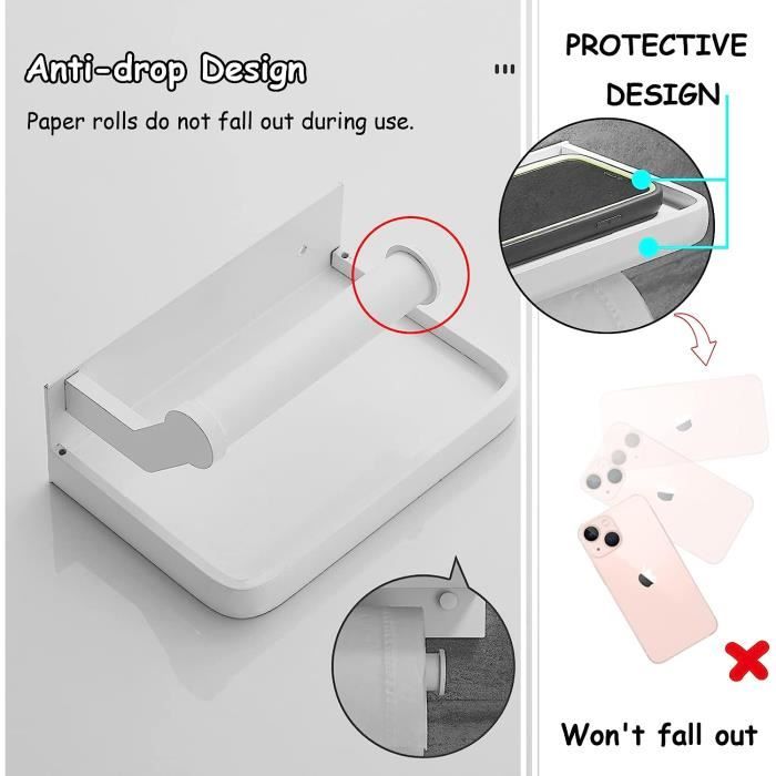 Support Papier Toilette Mural,Inoxydable Sus304 Porte Papier Toilette ...