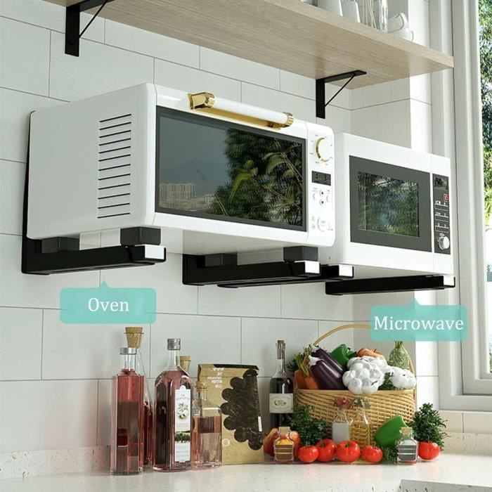 Support À Micro-Ondes Support Four À Micro-Ondes Support Four Électrique Mural Étagère Porte ...