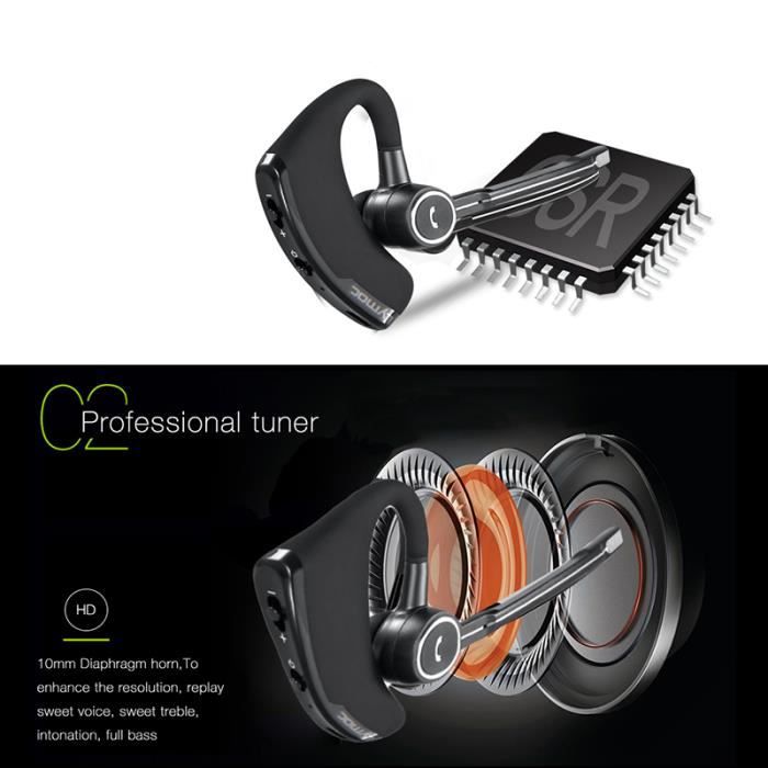 Lymoc V8S Bluetooth Casque Sans Fil éCouteurs Voiture Bluetooth V4.1 ...