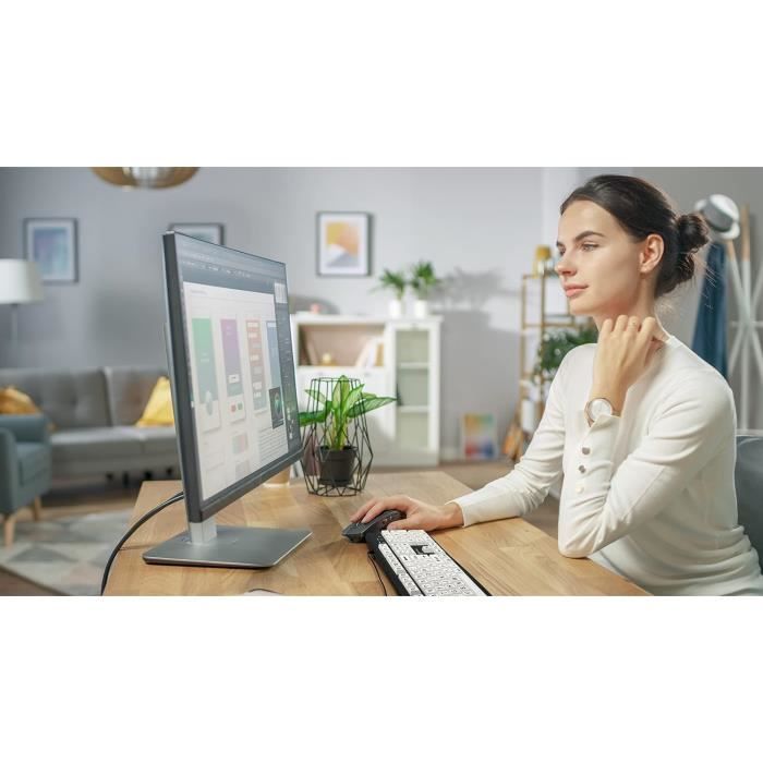 Clavier Alphanumérique Filaire De Avec Grands Caractères Noirs Sur ...