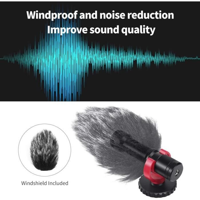 Microphone Externe Micro Vidéo En Métal Avec Trépied De Table Prise ...