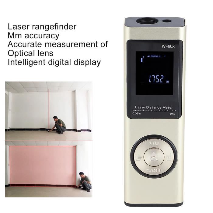 Shipenophy Télémètre laser Mètre de Distance Laser 60 Mètres Télémètre ...