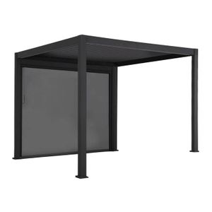 Pergola bioclimatique 4x3 avec store - Cdiscount