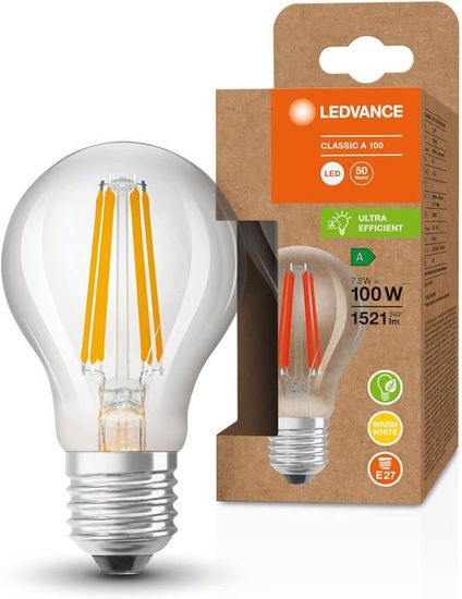 Ampoule conomie dnergie ampoule filament E27 blanc chaud 3000K 72 watts remplace une ampoule de ...