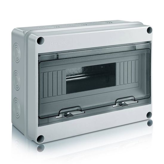 Coffret Electrique Etanche Exterieur, IP65 Boîtier de Distribution en Saillie 12 Modules avec ...