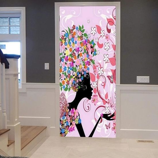 Autocollant de Porte Graffiti Coloré,Art Mural de Rue,Perfect Hop,Style ...