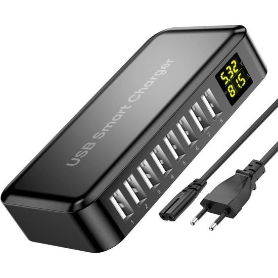 Chargeur Usb, Station De Charge Usb 8-Ports,Chargeur Usb Multiple Avec ...