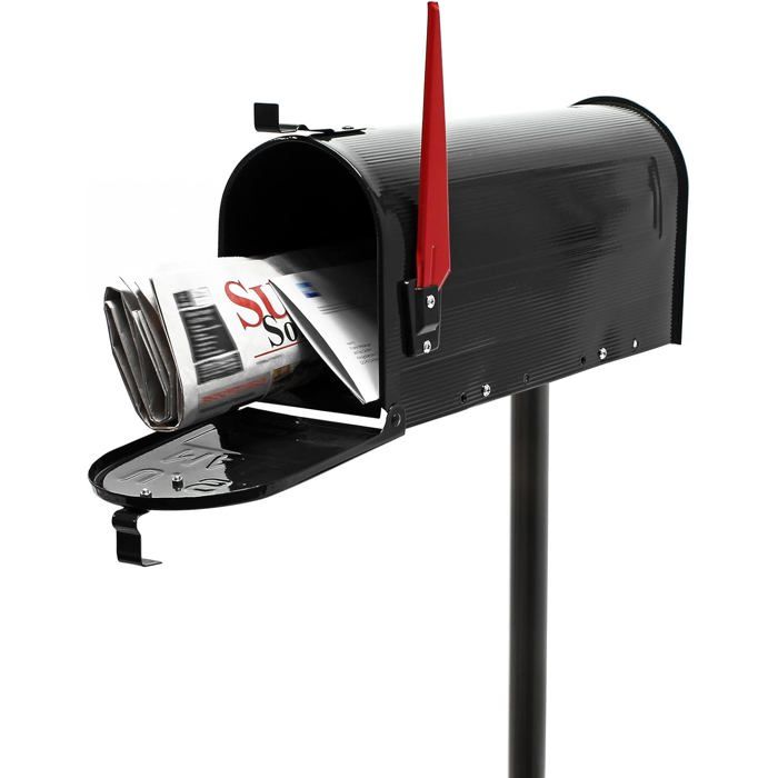 Wiltec Kit Boîte aux lettres américaine et pied de support, 180 x 220 x ...
