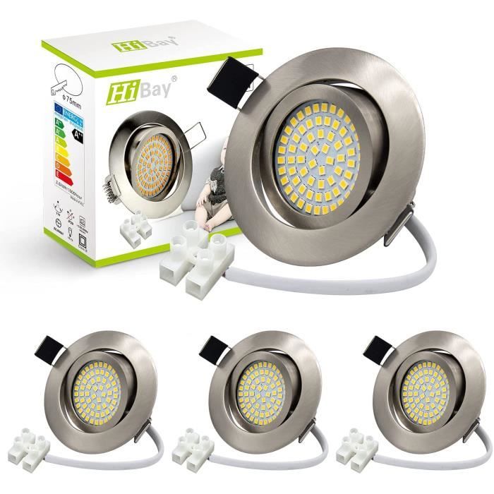 Lampe LED encastrée ultra plate Moderne Edelstahl gebürstet Naturalweiß ...