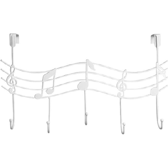 Notes De Musique Ondulées 5 Crochets Porte-Manteau Mural Porte ...