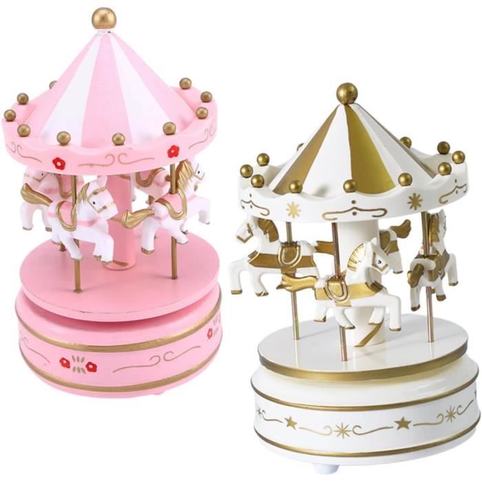 Boîte De 2 Pièces Carrousel Boîte À Musique Lumineuse Remplisseur De ...