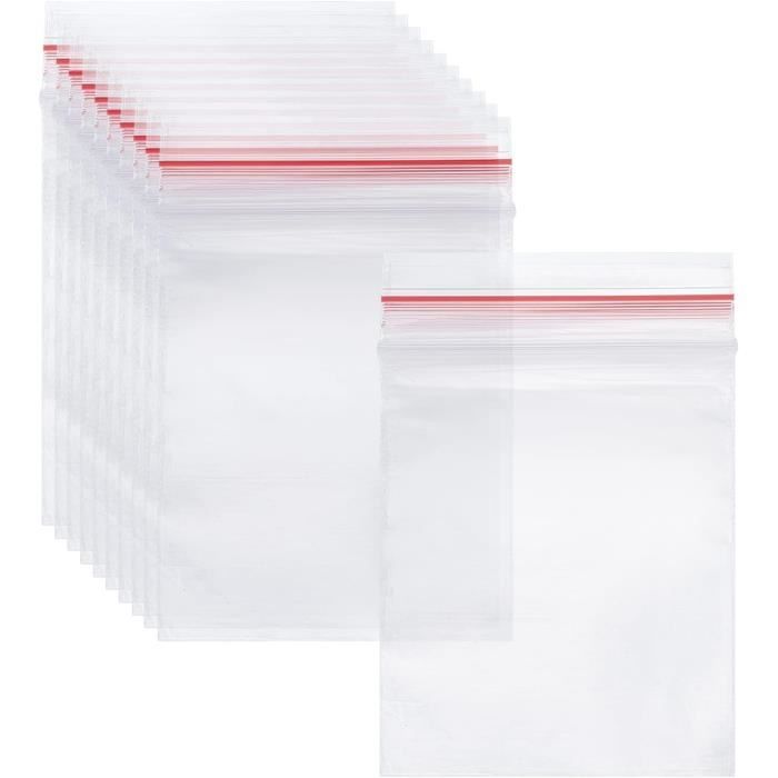 Lot de 200 Sachets Zip Plastique Transparent 7x5cm Mini Sachet Zip Sac ...