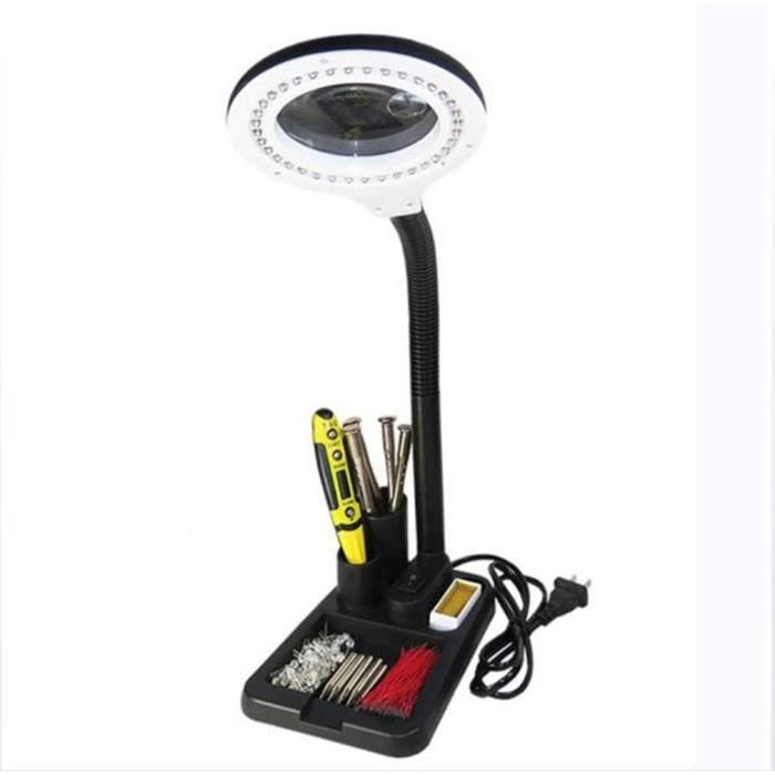 5X 10X Lampe Loupe Led Daylight Lumières Sur Pied Table Loupe ...