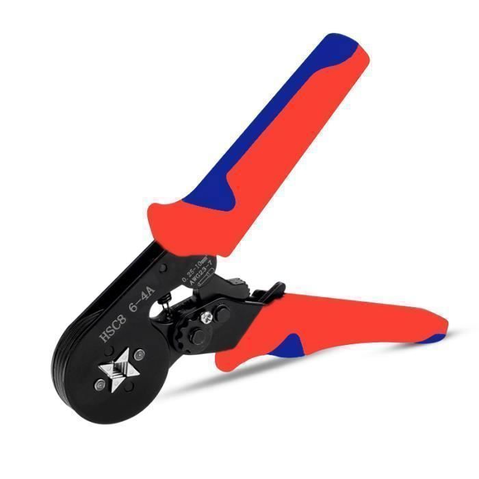 HSC8 6-4A - Pince à Sertir - 0,25-10mm² - Outil de Sertissage pour Électricien - Rouge bleu ...