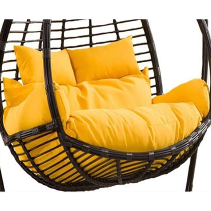 Coussin Fauteuil Suspendu en Rotin Double, Coussin De Siège De Panier ...