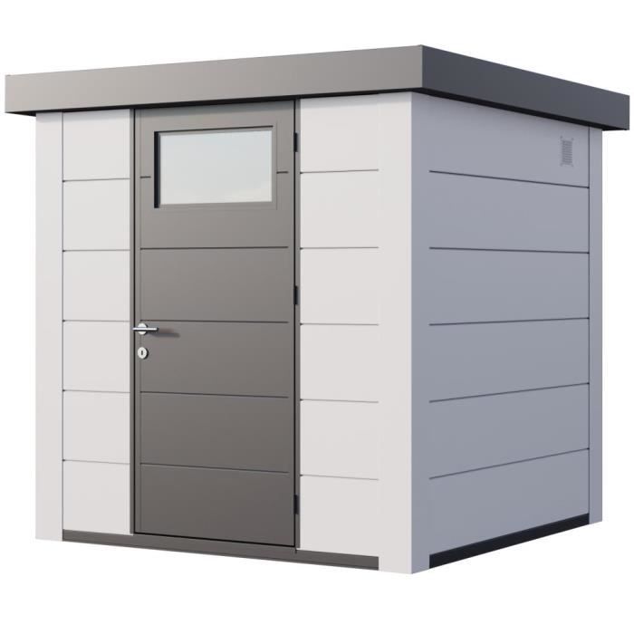 Abri de jardin moderne en acier porte simple 4,3 m² Eleganto 2121 blanc ... Abri de jardin moderne en acier porte simple 4,3 m² Eleganto 2121 blanc ...