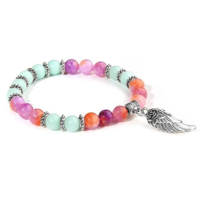 Bracelet Femme Pierre Naturelle, Bracelet Pendentif Ailes d'Ange ...
