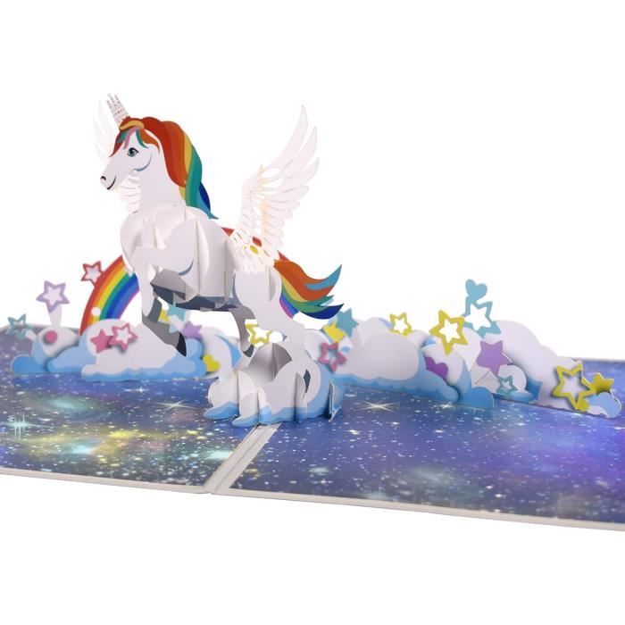 Carte Pop-Up Licorne Carte D'Anniversaire Pop-Up Carte D'Anniversaire ...