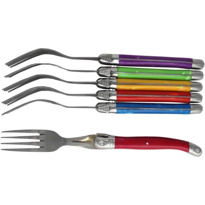 Set De 6 Fourchettes Couleurs Vives - Laguiole Ambiance[n663 ...