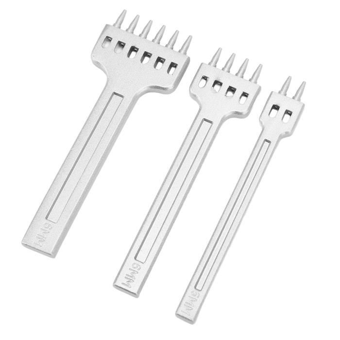 Fdit ciseau à coudre pour laçage 3 pièces poinçon à griffes en cuir ...